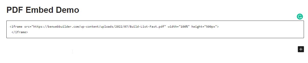 How To Embed PDF On Webpage (work for any page builders) - Ben The Web Builder